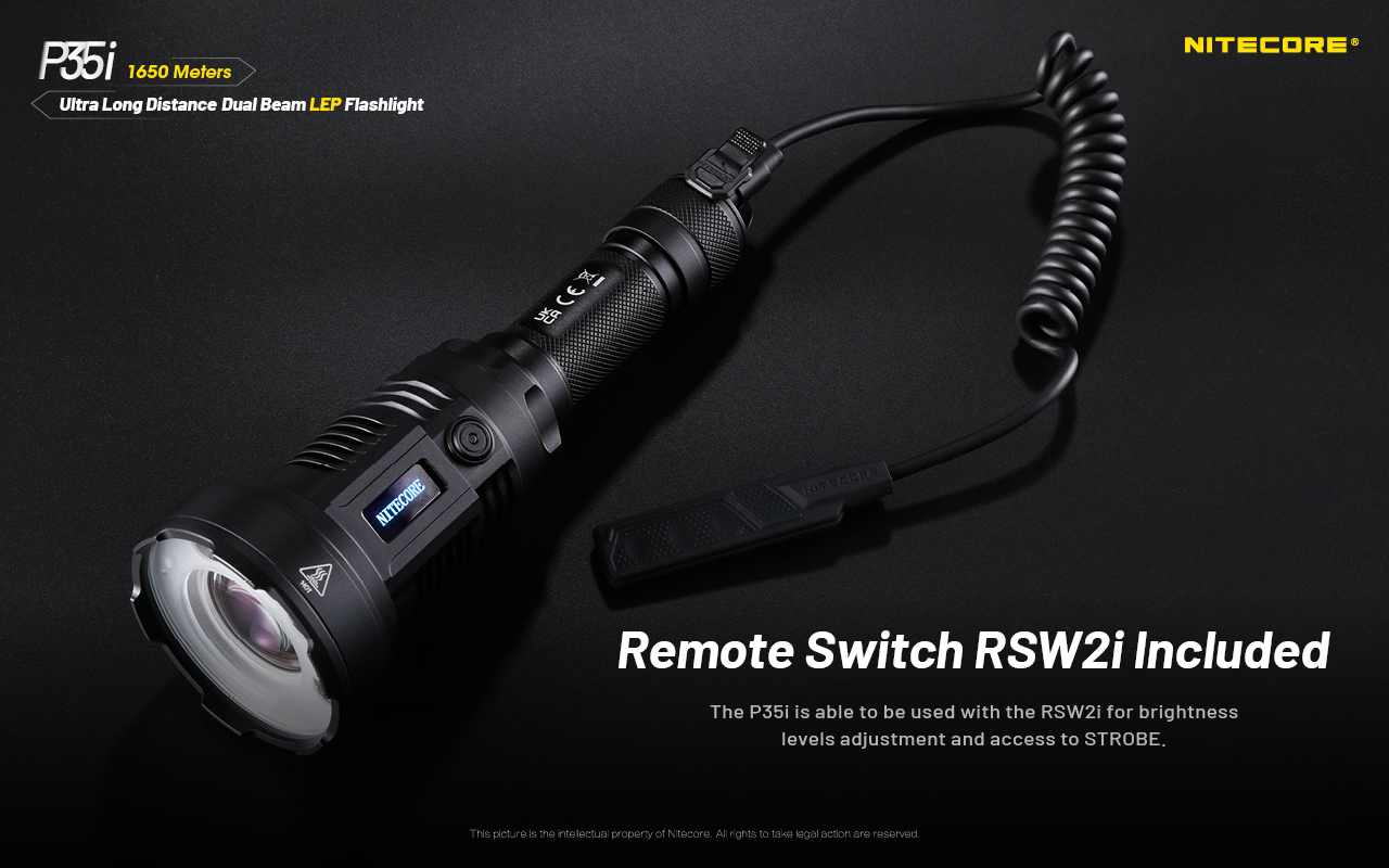 Nitecore P35i - Ultra Long Range LEP Flashlight, White Laser, Nitecore ...