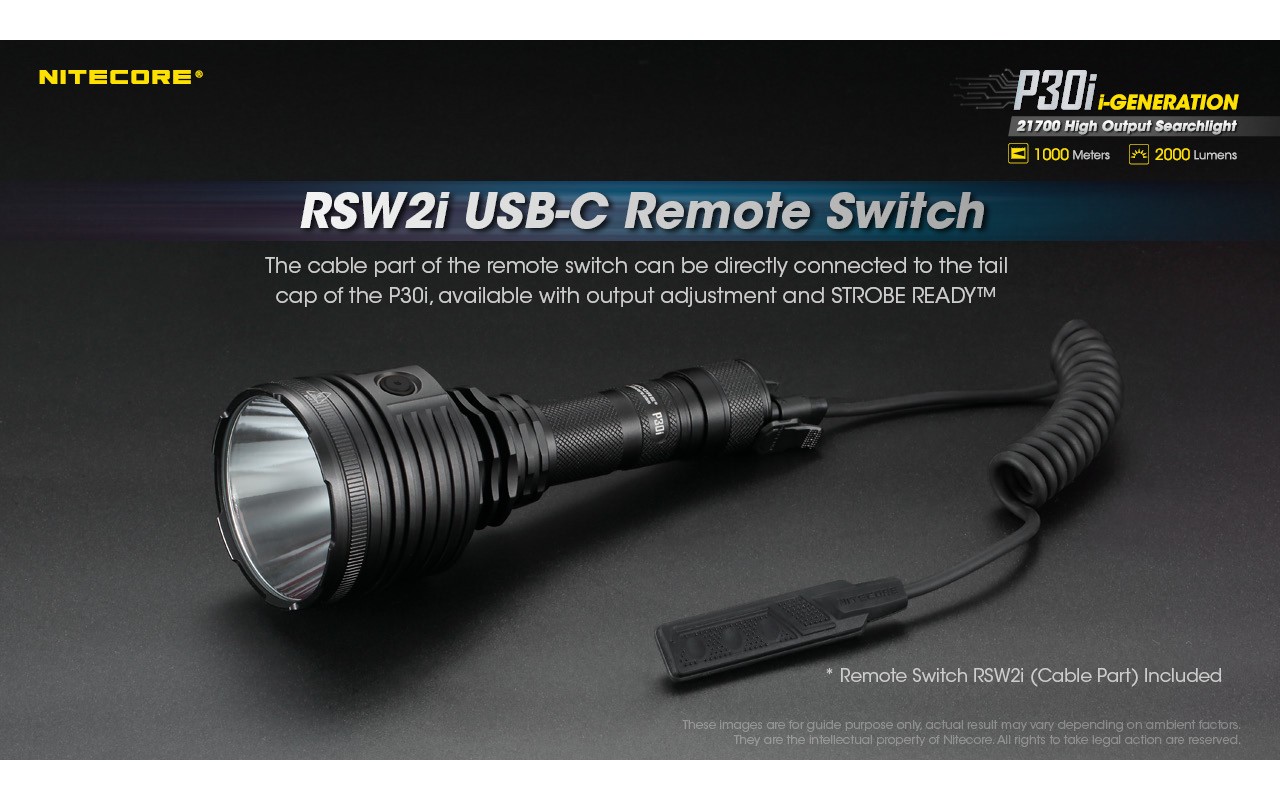 Nitecore RSW2i Remote Pressure Switch for Nitecore i-Series Tactical ...