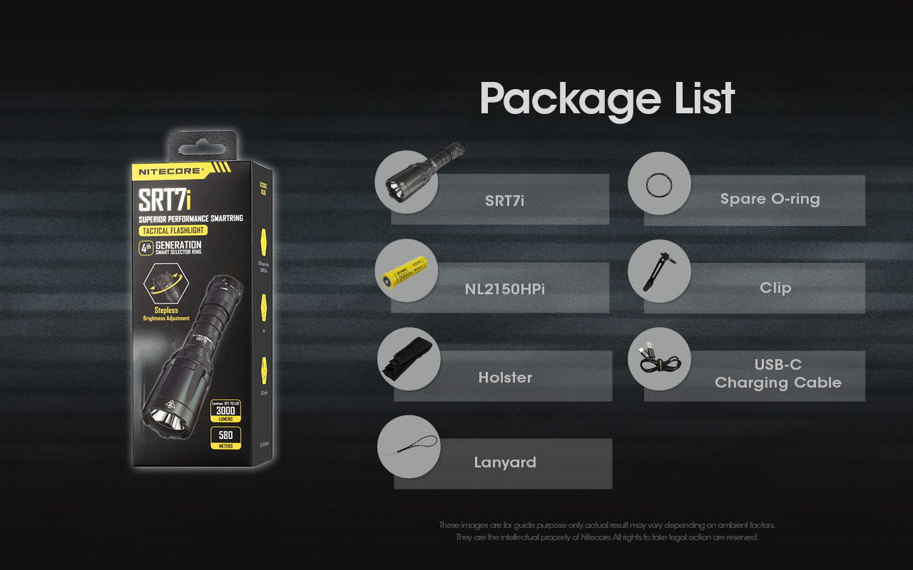 Nitecore SRT7i - 4th Generation SRT Series Rechargeable Tactical ...