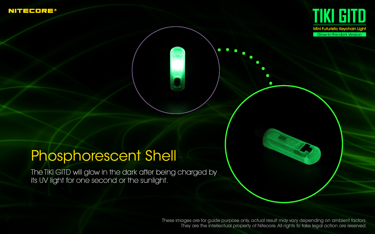 Nitecore TIKI GITD - Glow In The Dark Version (300 Lumens) - Updated ...