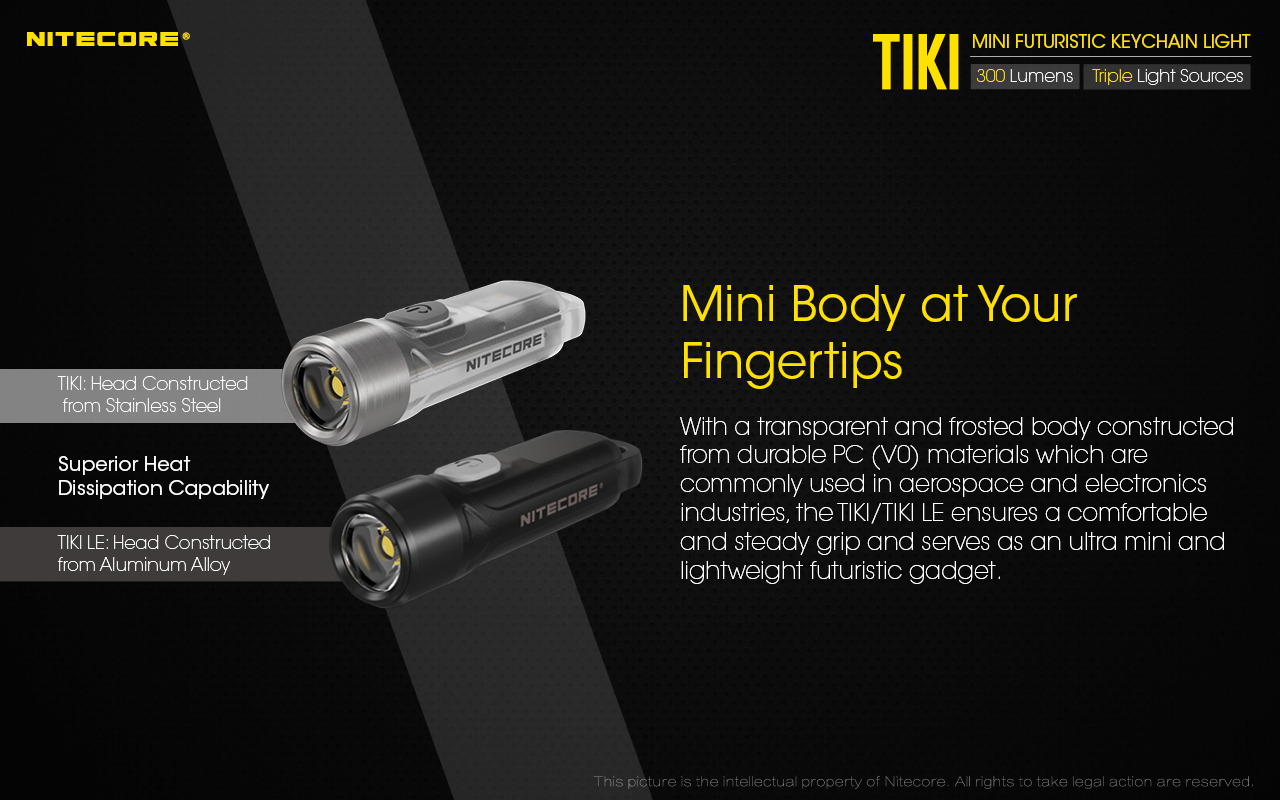 Nitecore TIKI LE, 300 Lumens Updated USB-C Rechargeable Law Enforcement ...