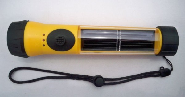 Solar LED Torch Light Waterproof, Hybrid Solar Lite, Solar Flashlight ...