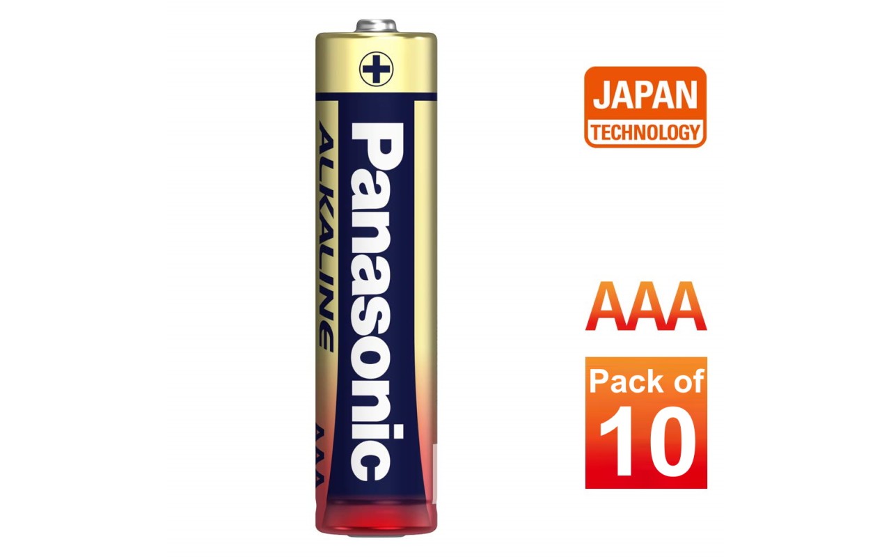 Panasonic Alkaline AAA Batteries 1.5V, 2x5 Packs (10 pcs Batteries ...