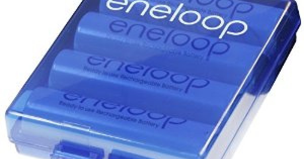 Panasonic Eneloop 4-Battery Storage Case for AA, AAA, 14500 Batteries ...