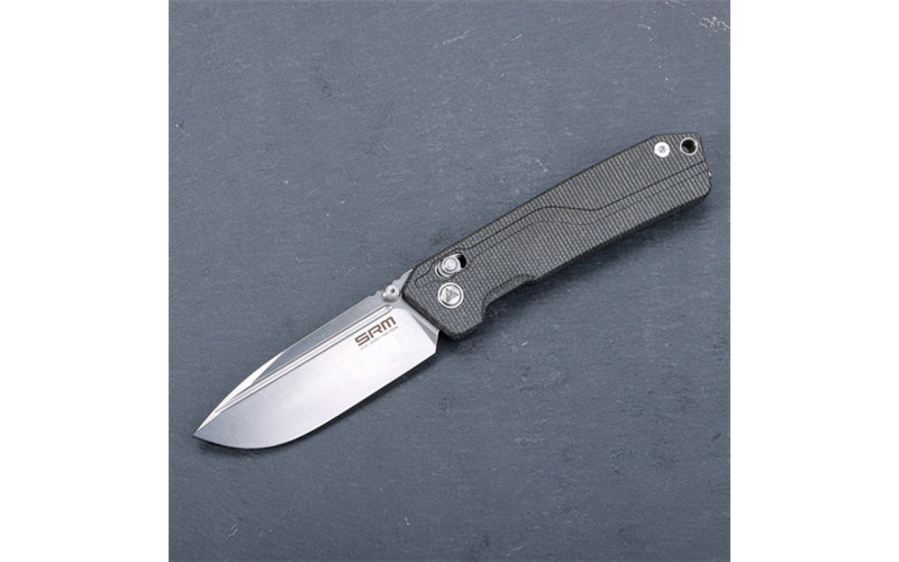 SRM Folding Knife 7228L-MB1 [8.15 inch, G10 Handle, Ambi Lock, Fine ...