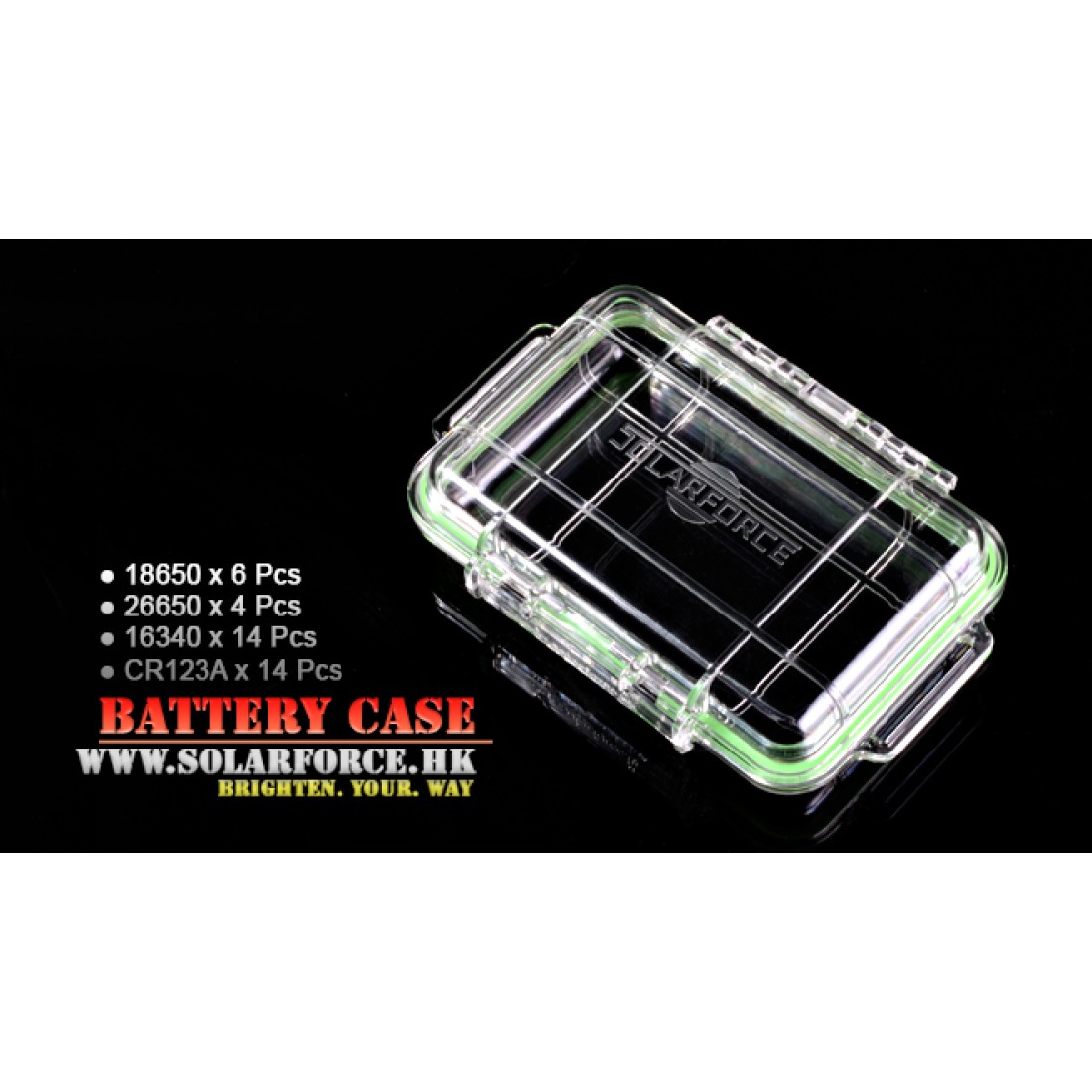 Solarforce Battery Storage Box, Plastic Case for 18650, CR123A ...