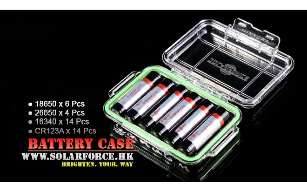 Solarforce Battery Storage Box, Plastic Case for 18650, CR123A ...