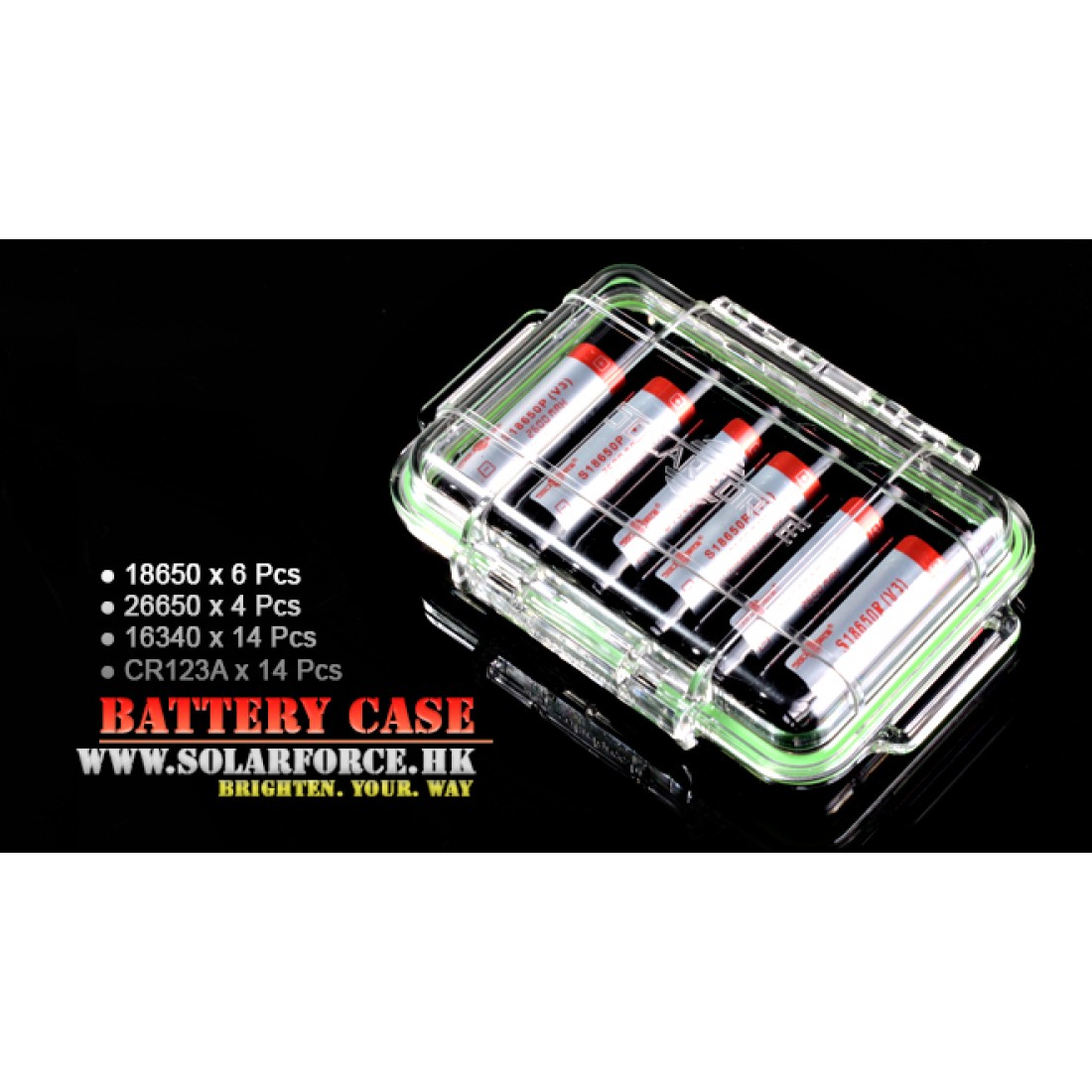 Solarforce Battery Storage Box, Plastic Case for 18650, CR123A ...