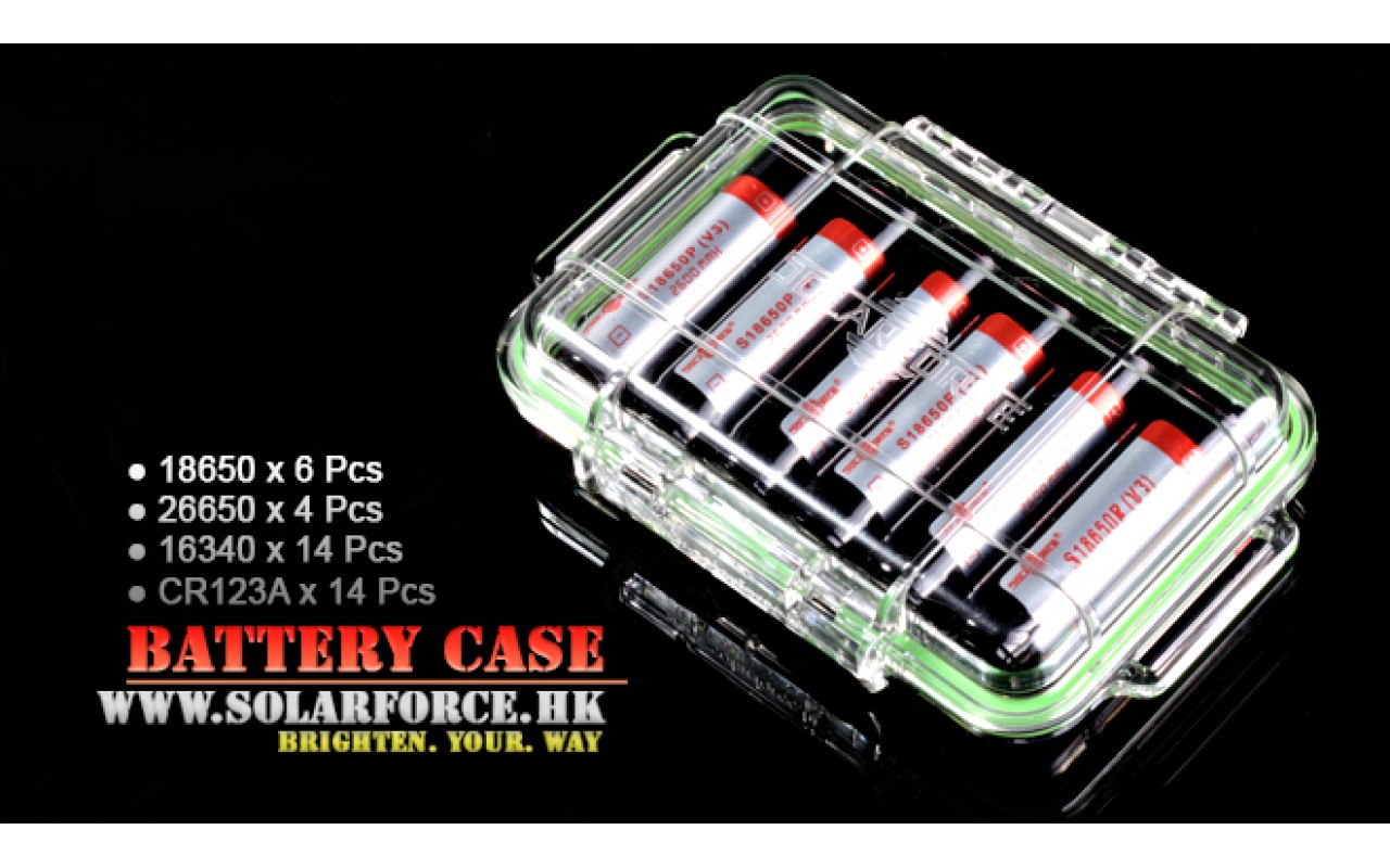 Solarforce Battery Storage Box, Plastic Case for 18650, CR123A ...