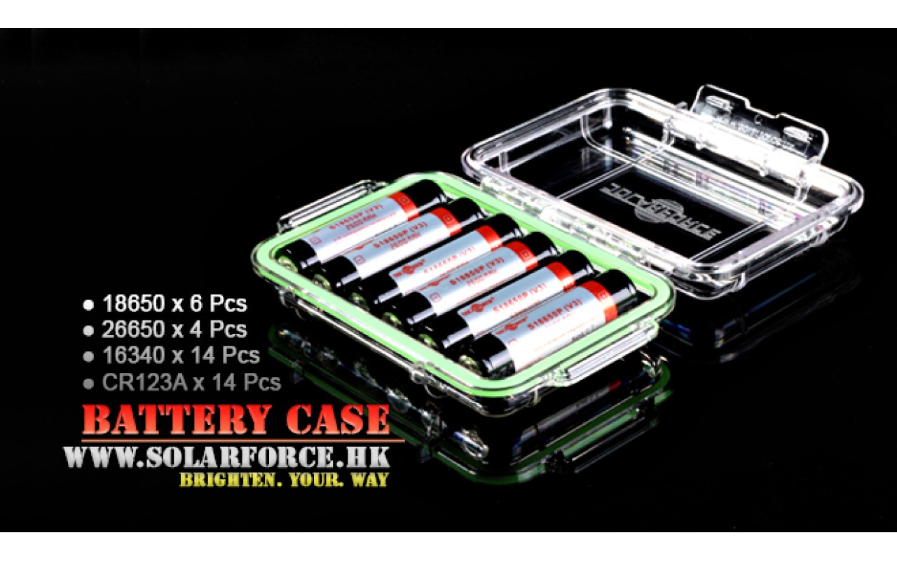Solarforce Battery Storage Box, Plastic Case for 18650, CR123A ...