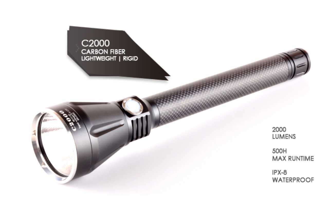 Solarforce C2000 Carbon Fiber LED Flashlight, Neutral White, 2000 ...