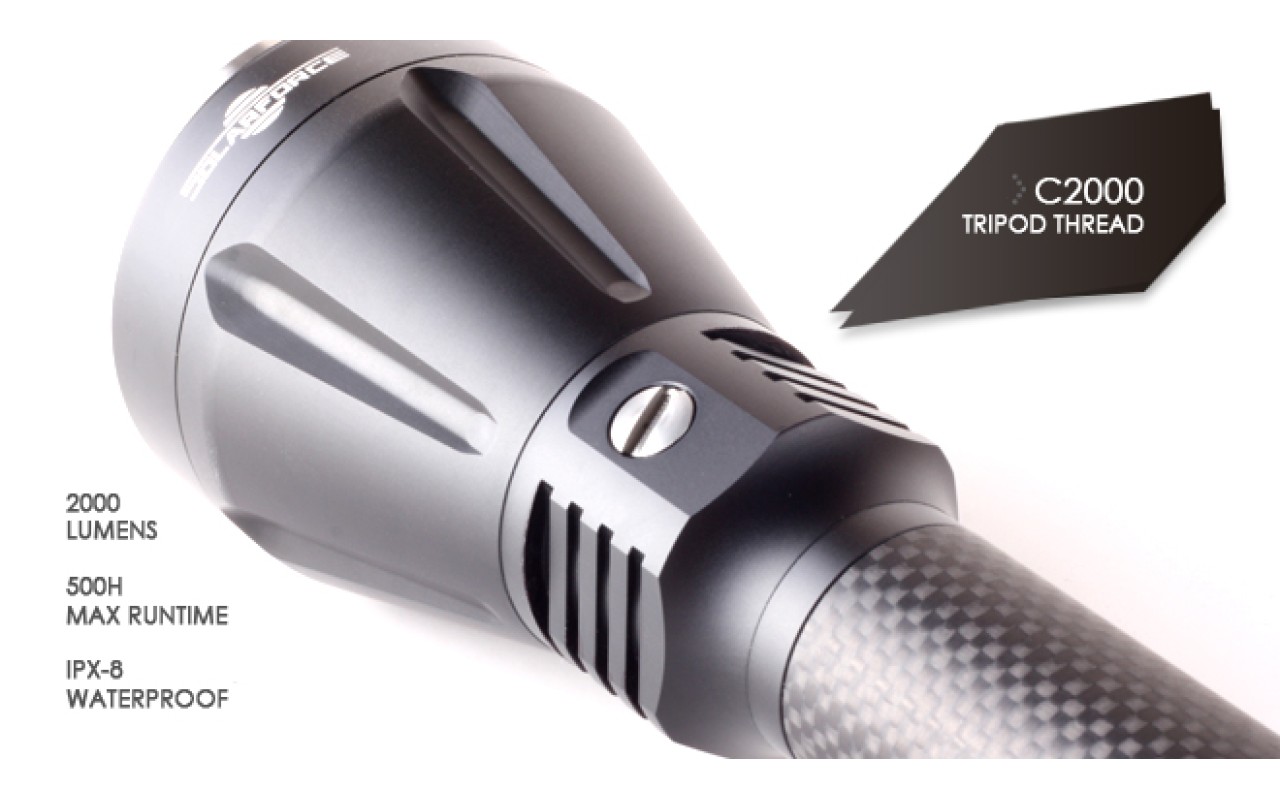 Solarforce C2000 Carbon Fiber LED Flashlight, Neutral White, 2000 ...