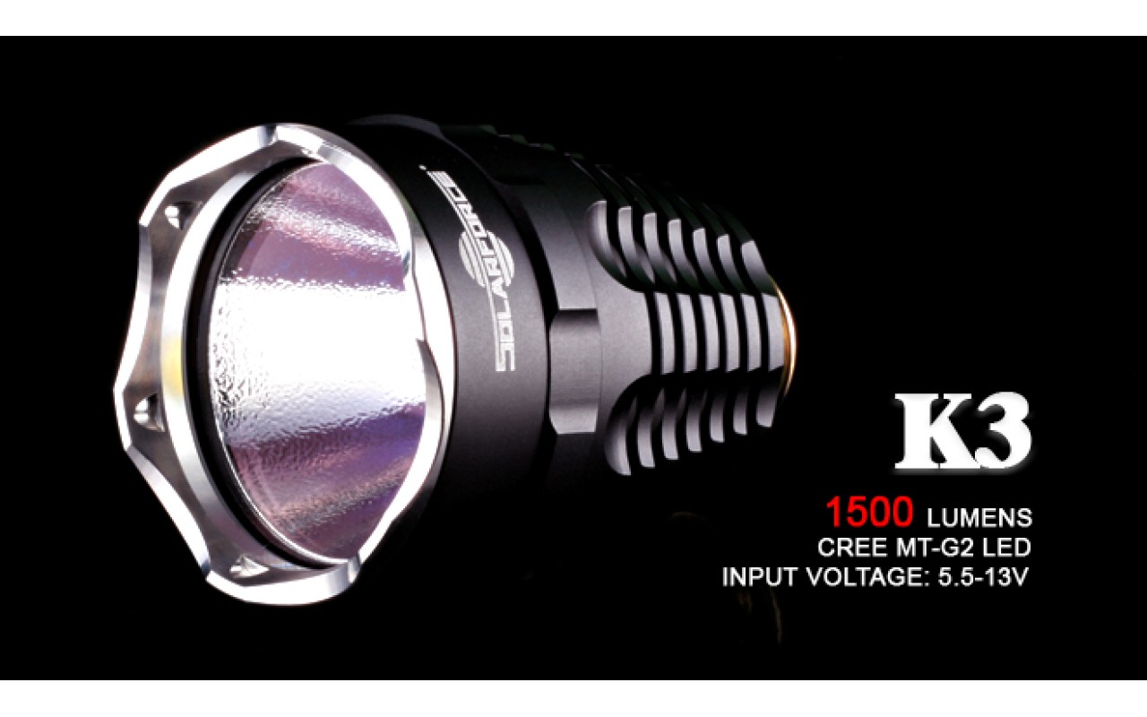 Solarforce K3 (MT-G2 LED) Flashlight Head (1500 Lumens) for Solarforce ...