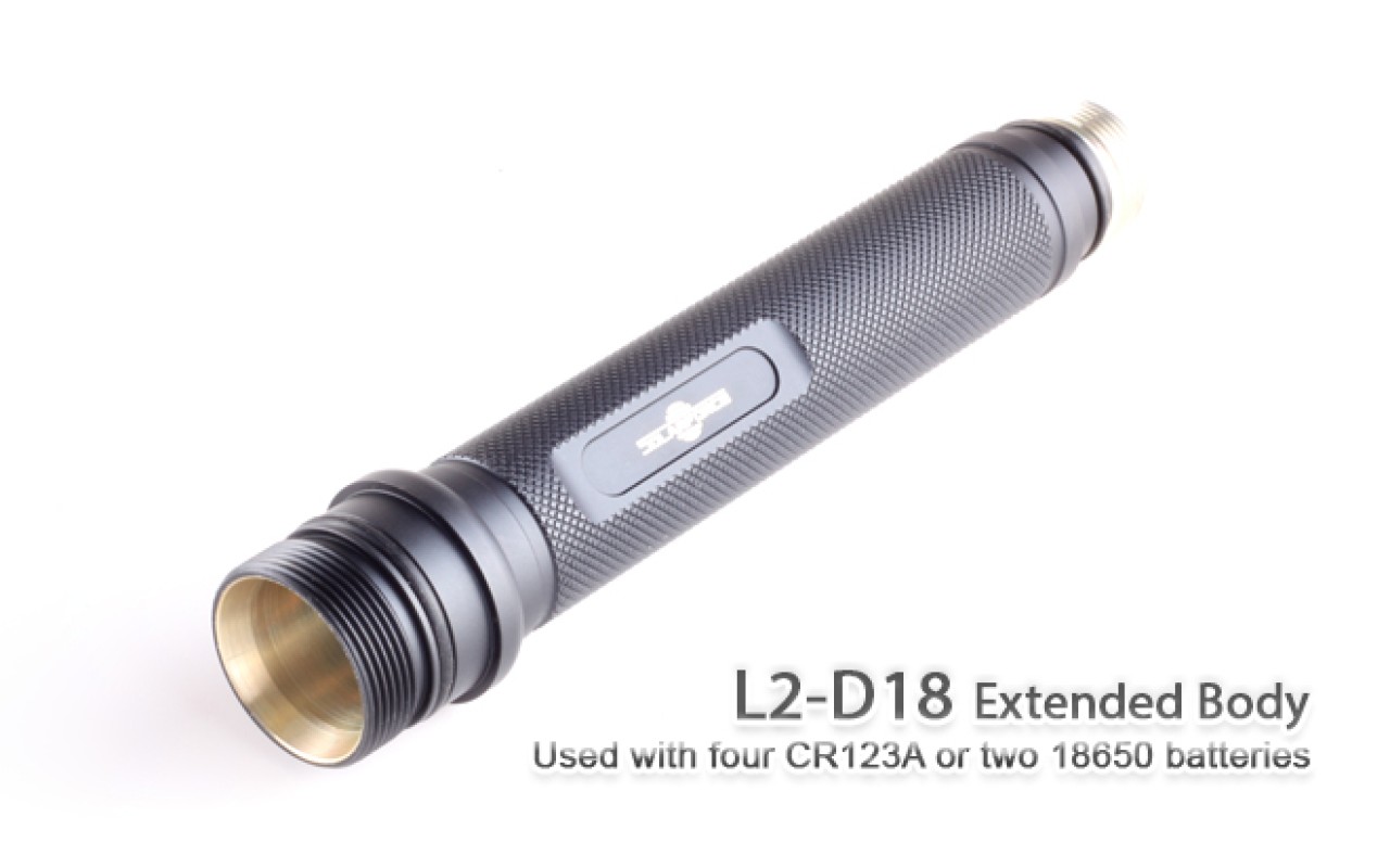 Solarforce L2-D18 Extended Body for Solarforce L2 Flashlight Series ...