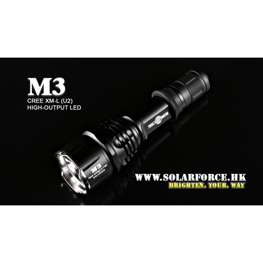 Solarforce M3 - XML U2 Flashlight Head for Solarforce L2 lights