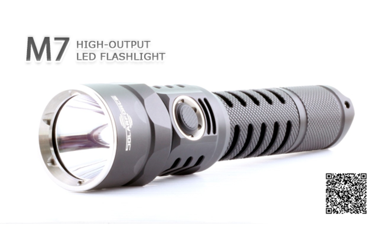 Solarforce M7 LED Flashlight, 1000 Lumens, 2x18650 - Solarforce Torch ...