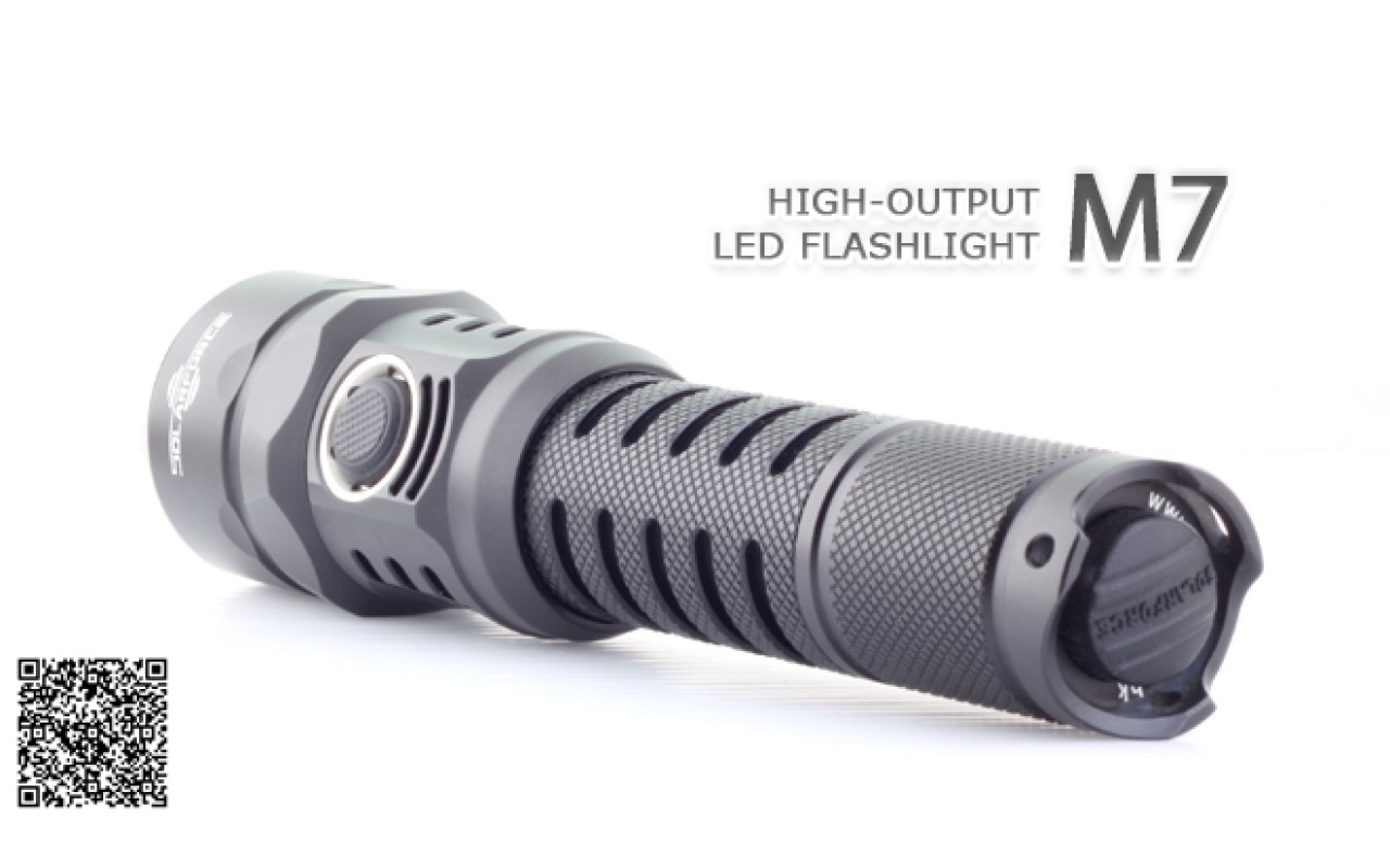 Solarforce M7 LED Flashlight, 1000 Lumens, 2x18650 - Solarforce Torch ...