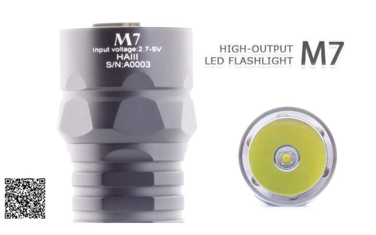 Solarforce M7 LED Flashlight, 1000 Lumens, 2x18650 - Solarforce Torch ...