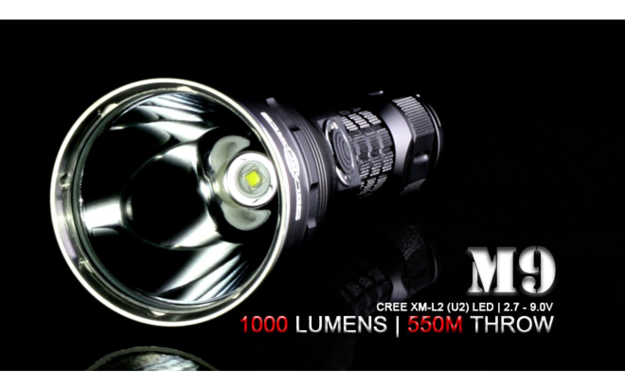 Solarforce M9 High Power Search Light - Powered by XML2 U2 LED, 2x ...