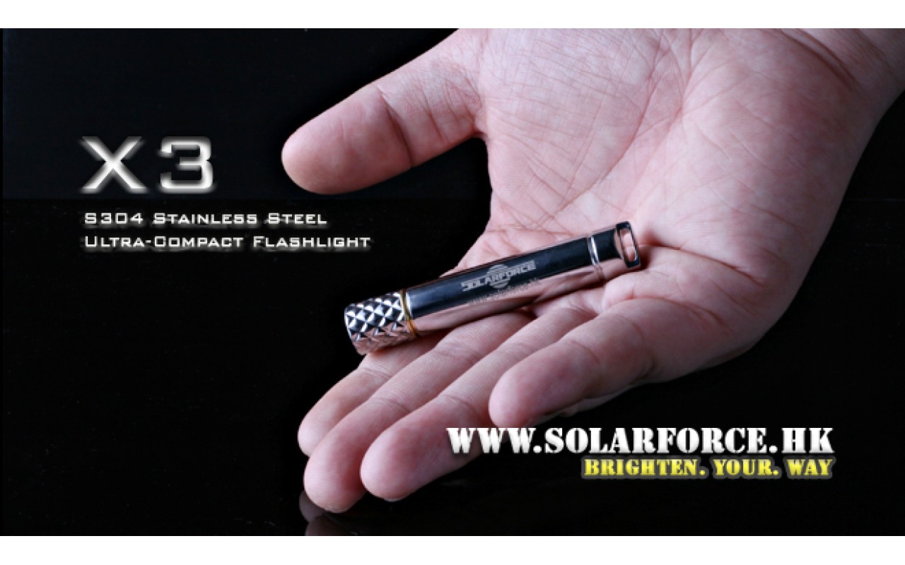 Solarforce X3 - AAA Stainless Steel Keychain Flashlight - 50 Lumens ...