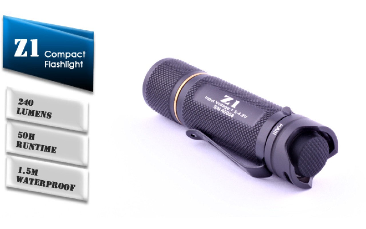 Solarforce Z1 - CR123A Flashlight, 240 Lumens LED Flashlight