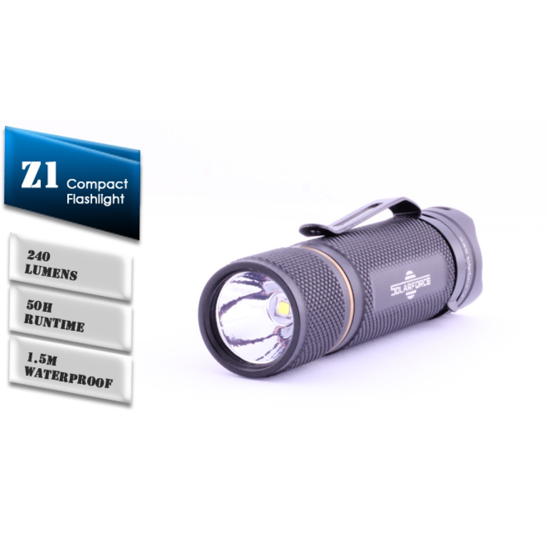 Solarforce Z1 - CR123A Flashlight, 240 Lumens LED Flashlight