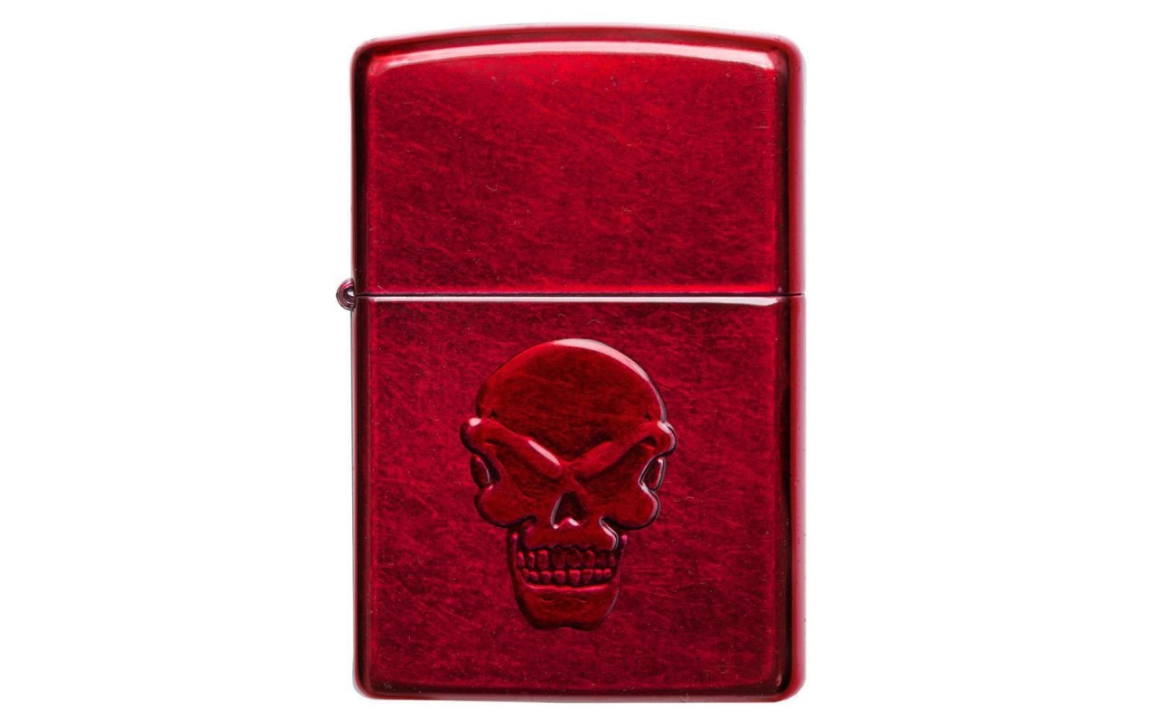 Zippo Doom Classic Candy Apple Red Iced Windproof Pocket Lighter, 21186 - Zippo India, Lightorati