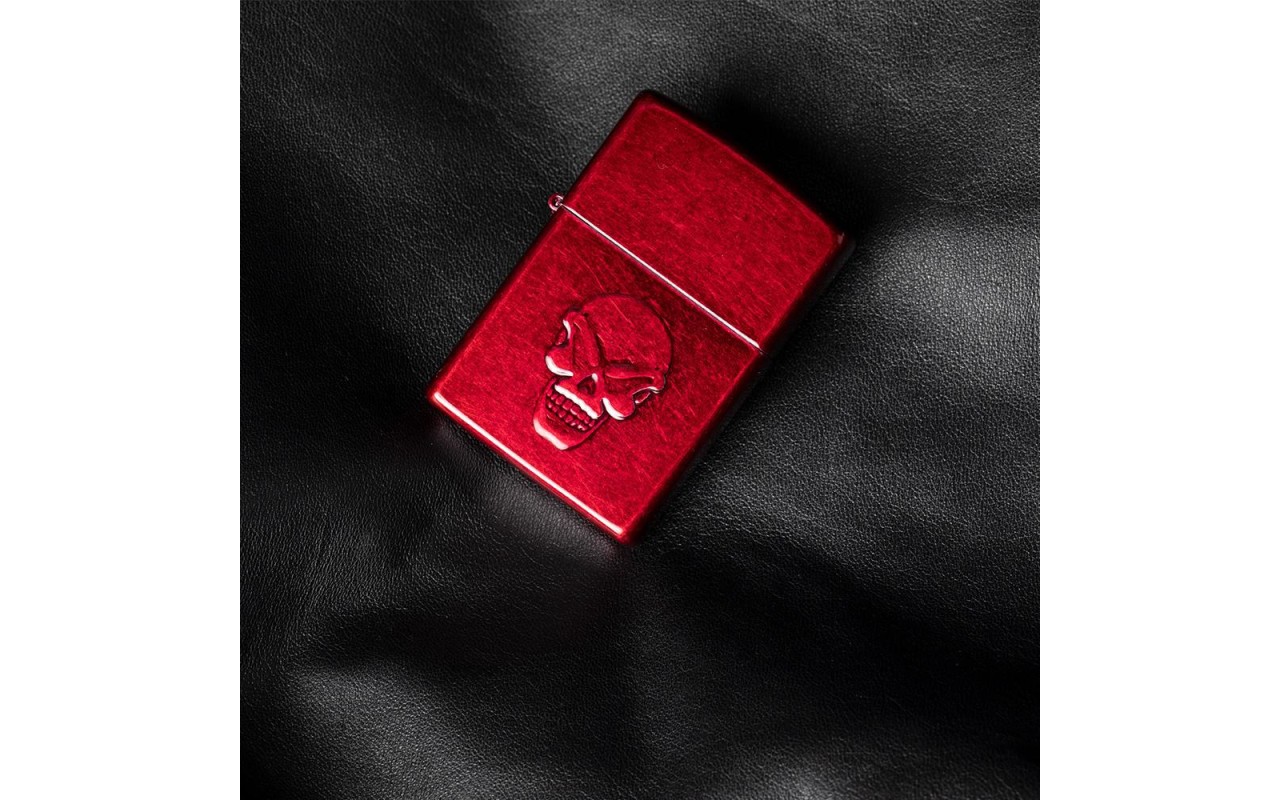 Zippo Doom Classic Candy Apple Red Iced Windproof Pocket Lighter, 21186 - Zippo India, Lightorati