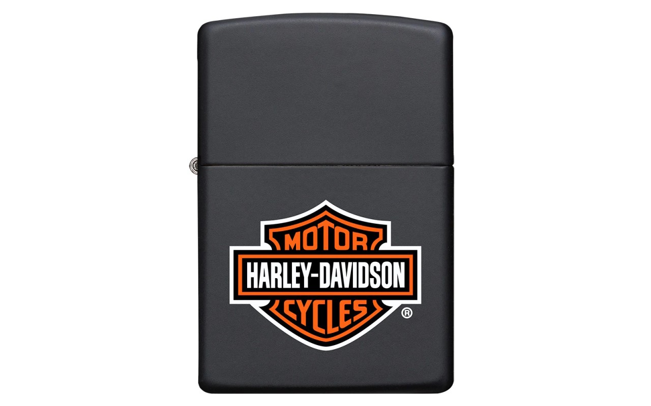 Zippo Harley Davidson Classic Black Matte Windproof Pocket Lighter, 218HD.H252-108784 - Zippo ...