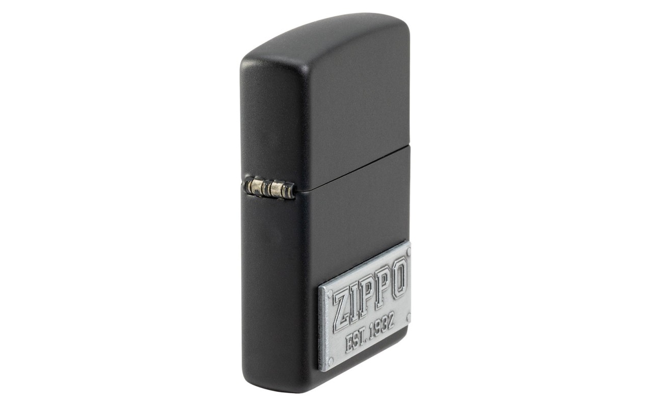 Zippo License Plate Classic Black Matte Windproof Pocket Lighter, 48689 ...