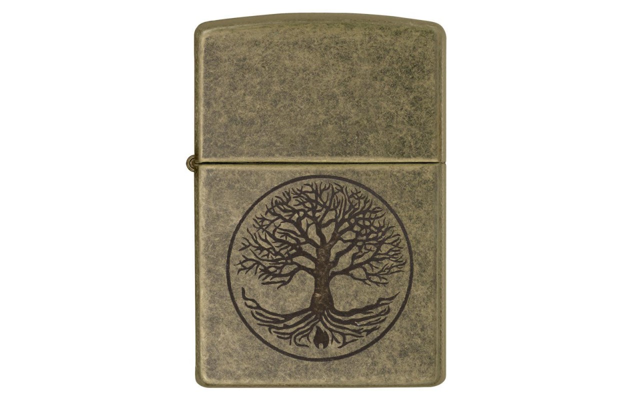 Zippo Tree Of Life, Antique Brass Windproof Pocket Lighter, 29149 ...